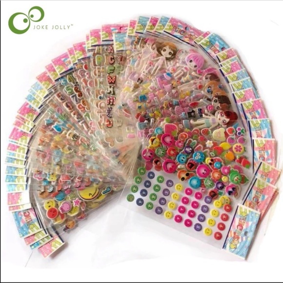 Office | 22 Packs Of Stickers Cute 3d Cartoon Stickers | Poshmark